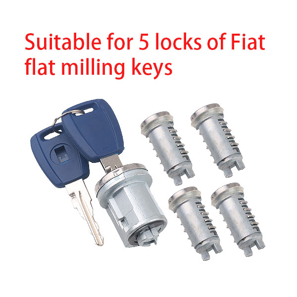 Suitable for Fiat flat milling key 5 lock heads, whole car lock ...